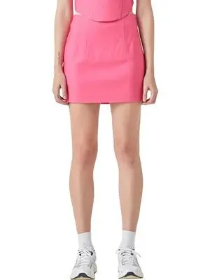 GREY LAB Textured Mini Skirt - Pink