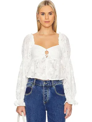 Astr The Label Barstow Top - White