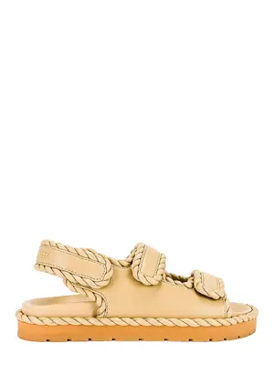 Bottega Veneta Jack Slingback Flat Sandal - Cane Sugar