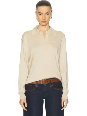Miu Miu Cashmere Polo Top - Albino