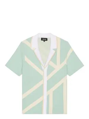 SEROYA Lei Shirt In Mint - Sea Glass & Pale Yellow