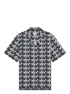 Moncler Short Sleeve Shirt In Black - 3d Monogram Black