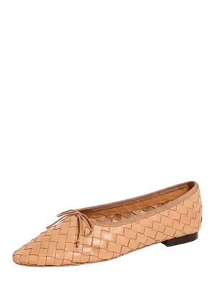 LOEFFLER RANDALL Landry Woven Flats - Honey