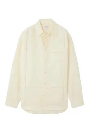 Bottega Veneta Embroidered Linen Shirt - Ivory