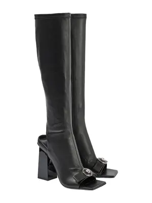 Versace Ribbon Knee-high Boots - Black