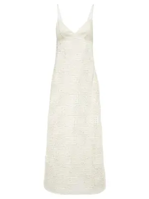 SIR. Crochet Cotton Maxi Dress - White