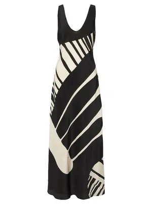 Sir The Label Arte Printed Silk Maxi Dress - Black