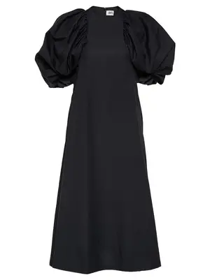 Noir Kei Ninomiya Puff-sleeve Maxi Dress - Black