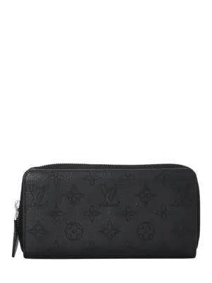 LOUIS VUITTON Monogram Mahina Zippy Wallet - Black