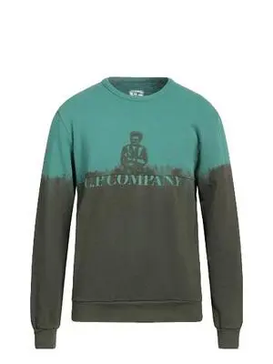 C.P. COMPANY Two-tone Cotton Sweatshirt - Green