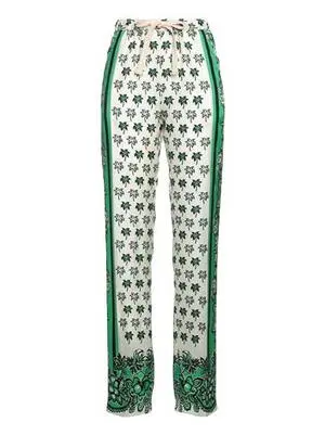Red Valentino Floral Print Straight Leg Pants - Ivory