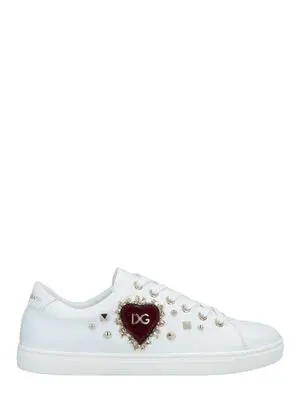 Dolce & Gabbana Soft Leather Sneakers - White