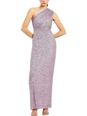 Mac Duggal Sequined One Shoulder Gown - Lilac