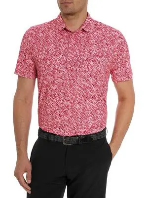 Robert Graham Tyne Short Sleeve Polo - Coral