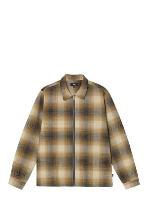 StÜssy Jack Shadow Plaid Zip Shirt 'mustard - Yellow
