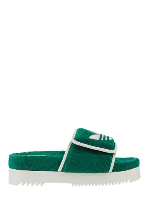 Gucci Adidas X Gg Platform Sandal - Green