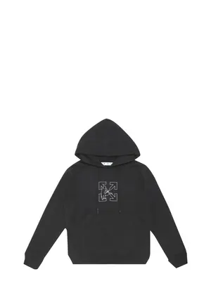 Off-White Workers Logo Slim Hoodie - Black