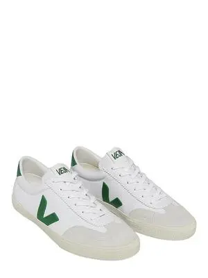 VEJA Volley Low Top Sneakers - White/emeraude Canvas