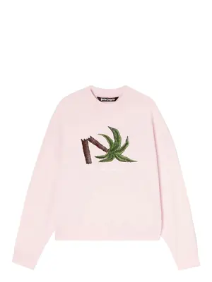 Palm Angels Broken Palm Crewneck - Pink