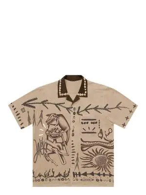 CACTUS JACK BY TRAVIS SCOTT Painter's Button Up Shirt 'off White - Cream