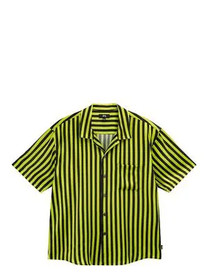 StÜssy Striped Silk Shirt 'black - Multicolor