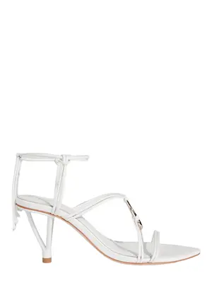 Aje Aje. Leda Embellished Leather Sandals White