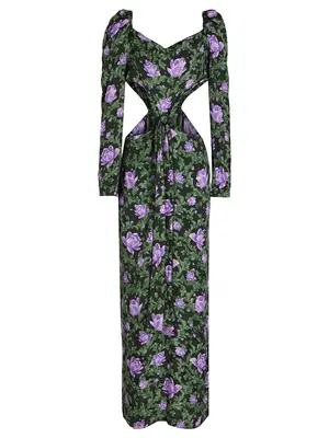Agua Bendita Cuarzo Peonia Ocaso Maxi Dress - Forest Green