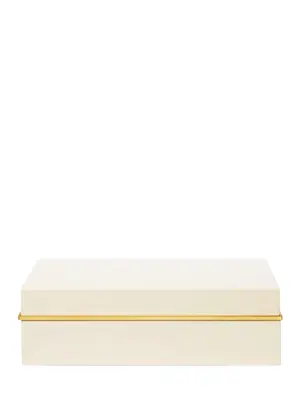 Aerin Piero Lacquer Box, 9 - Cream