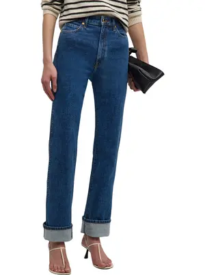 Khaite Danielle High-rise Straight-leg Jeans - Montgomery Stretch