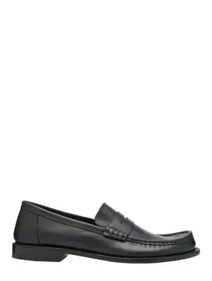 Loewe Campo Leather Penny Loafers - Black