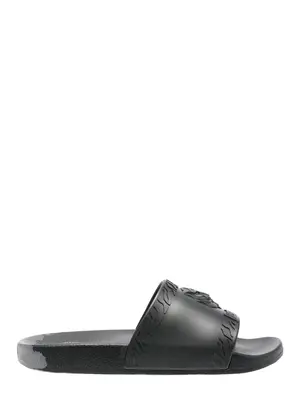 Just Cavalli Logo-embossed Slides - Black