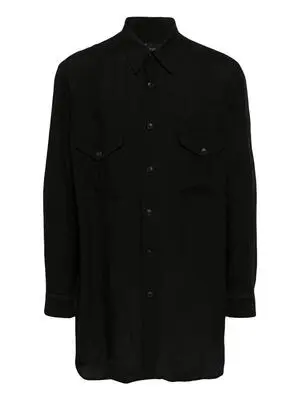 Y’s Long-sleeve Flax Shirt - Black