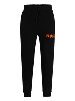 Hugo Mid-rise Straight-leg Track Pants - Black