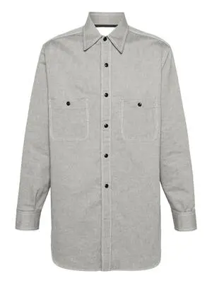 MAISON MARGIELA Pointed-collar Cotton Shirt - Grey