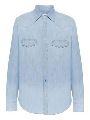 Jacob Cohen Logo-embroidered Denim Shirt - Blue