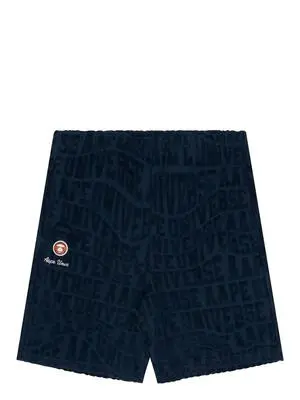 AAPE BY *A BATHING APE® Monogram Terry-cloth Shorts - Blue