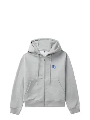ADER ERROR Logo-appliqué Cotton Hoodie - Grey