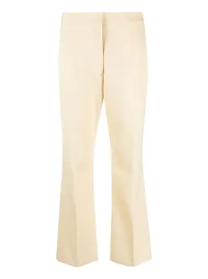 JIL SANDER High-waisted Cropped Trousers - Yellow