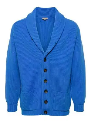 N.peal Kensington Ribbed-knit Cardigan - Blue