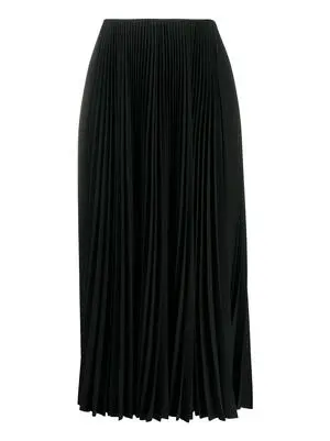Balenciaga Pleated Midi Skirt - Black