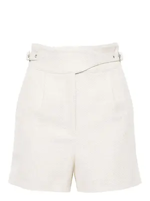 IRO PARIS Pleated Textured Shorts - Neutrals