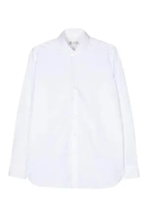 LUIGI BORRELLI Poplin Cotton Shirt - White