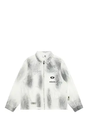 AAPE BY *A BATHING APE® Logo-appliqué Denim Jacket - White