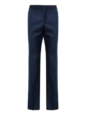 ROTA Herringbone Wool Trousers - Blue