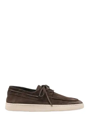 Officine Creative Suede Boat Shoes - Brown