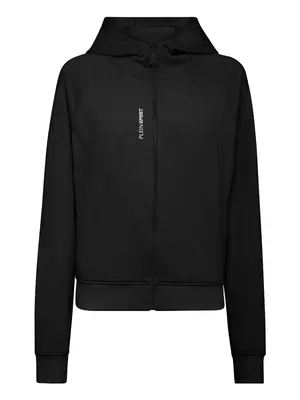 PLEIN SPORT Zip-up Hooded Jacket - Black