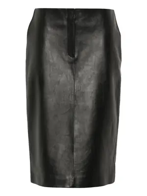 Magda Butrym Leather Pencil Skirt - Black