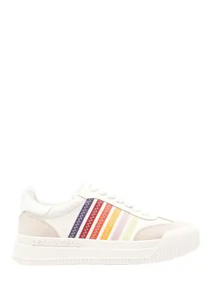 Dsquared2 Jersey Leather Sneakers - Neutrals