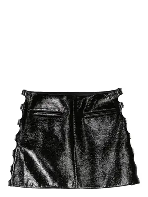 COURREGES Multi Sangle Trapeze Miniskirt - Black
