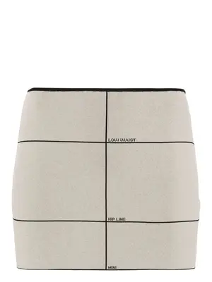 Vetements Motif-print Mini Skirt - Neutrals